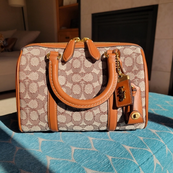 Coach | Bags | Coach Ruby Satchel 25 In Signature Textile Jacquard ...